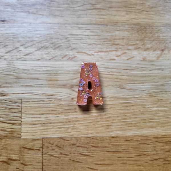 Letter A – Chunky Resin Alphabet Letter – Copper Bead – Huson DIY