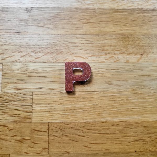 Letter P – Resin Alphabet Letter – Copper Bead – Huson DIY